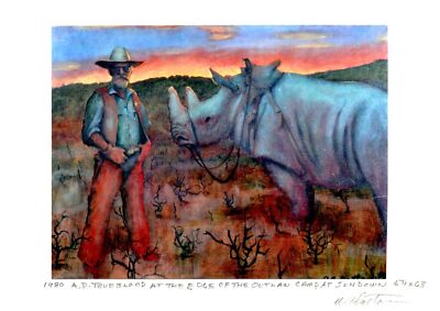 Allen Dutton Signed Print "The Rockin AD Rhino Ranch" | eBay