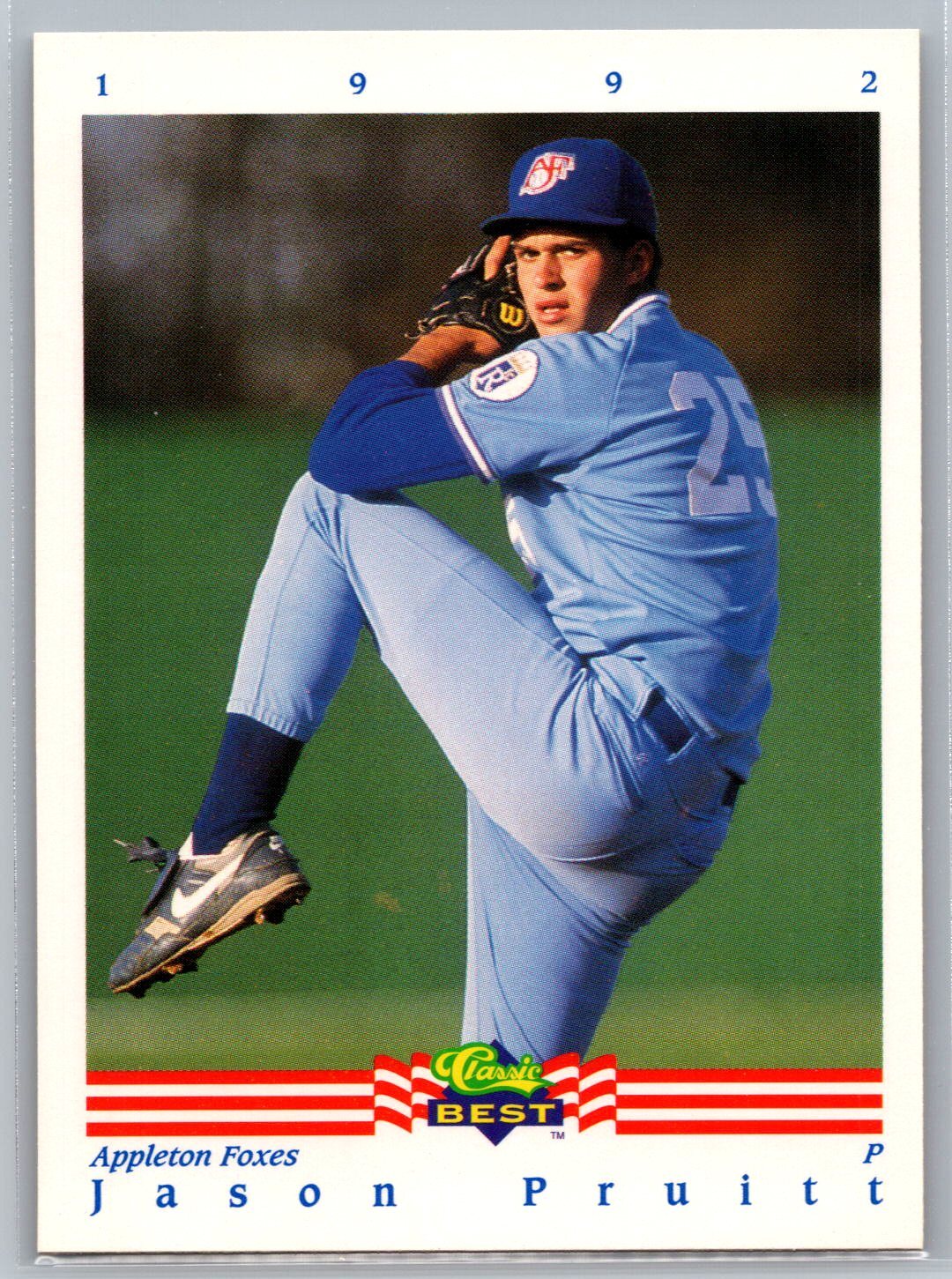 Jason Pruitt 1992 Classic Best Set Break BASEBALL #358 Appleton Foxes ...