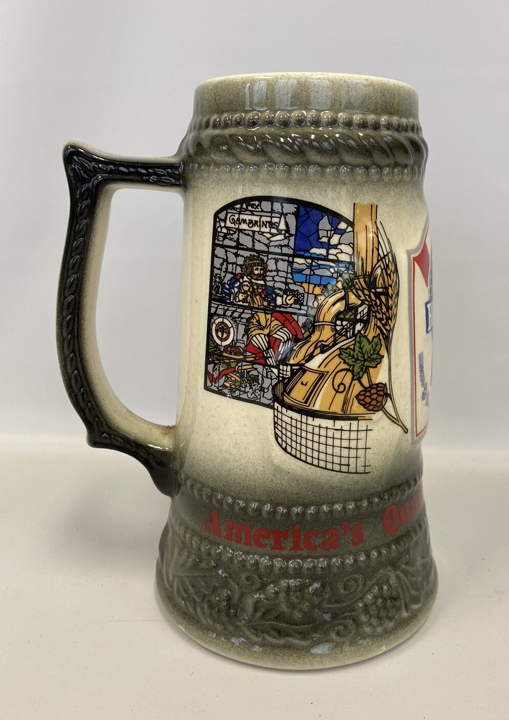 Vintage Pabst Blue Ribbon Limited Edition Beer Stein Glass Mug PBR ...