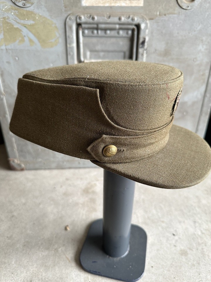 Vintage Spanish Army Military WWII Era Field Garrison Cap Hat M. Valle ...