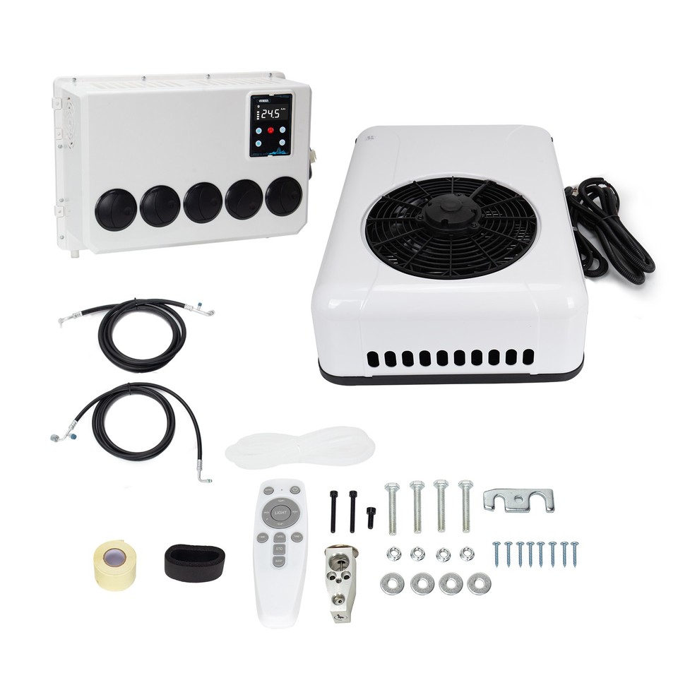 12V 12000 BTU Truck Cab AC Unit Split Air Conditioner Fit Trucks Bus RV ...