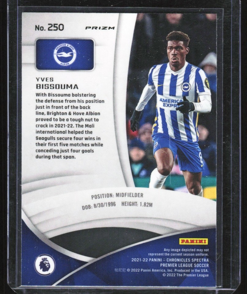 2021 Panini Chronicles Spectra Premier League Purple Mojo Yves Bissouma ...