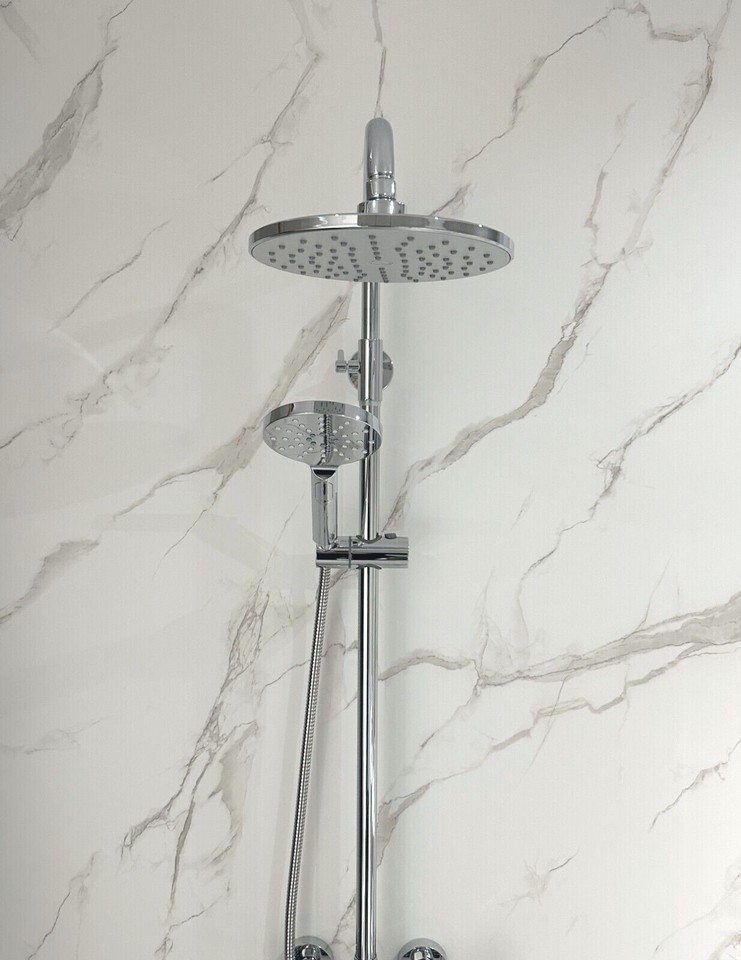 Large 1000mm Wide Shower Panels Bathroom Wet Wall Cladding PVC 10mm ...