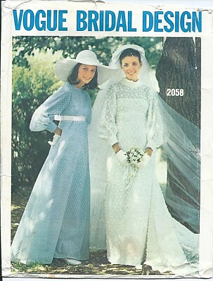 Vogue 2058 sewing pattern 60's Wedding DRESS Bridal Maid GOWN sew ...