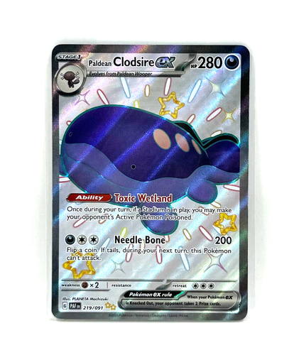 Pokemon - Paldean Clodsire ex 219/091 - Paldean Fates - Shiny Ultra ...