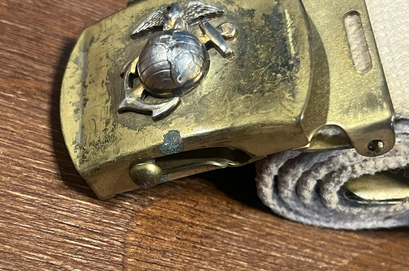 2 Vintage U.S.M.C. U.S. Marine Corps Brass Belt Buckl… - Gem