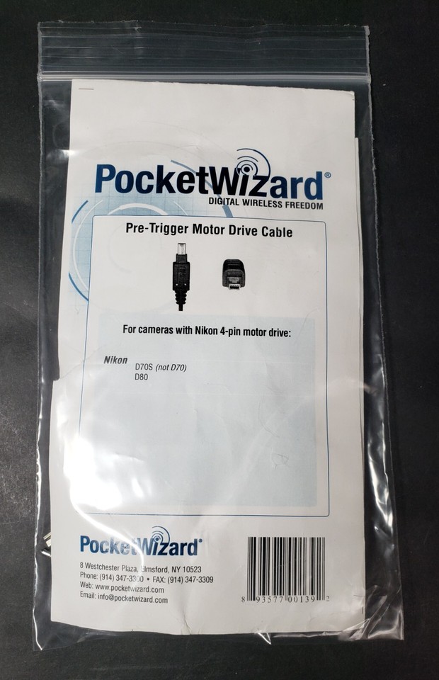 Pocket Wizard Pre-Trigger Motor Drive Cable for Nikon 4 Pin | eBay