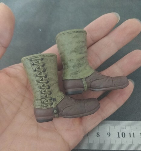 Hot For 1:6 Scale US Army WW2 Green Hollow Combat Boots For 12" Male ...