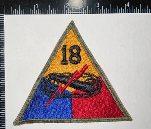 WWII US Army 18th Armored Armor Division Tank Patch | eBay