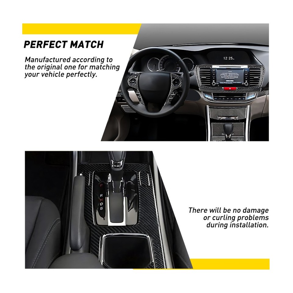 31Pcs Set Carbon Fiber Inside Dash Cluster Cover Kit For 2013-2017 ...