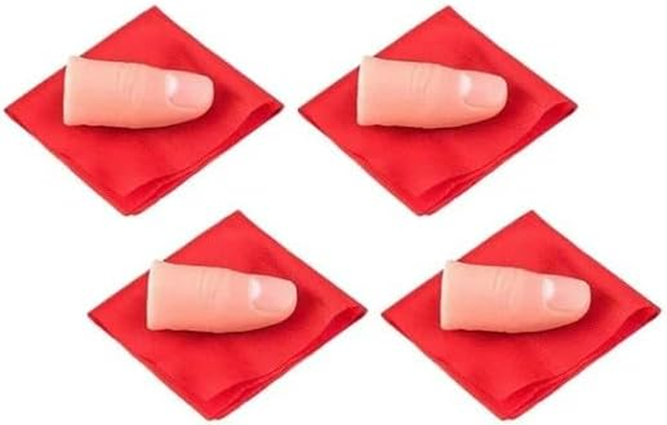 4 Sets Finger Magic Trick,Ture to Life Disappearing Silk Fake Thumb Tip ...