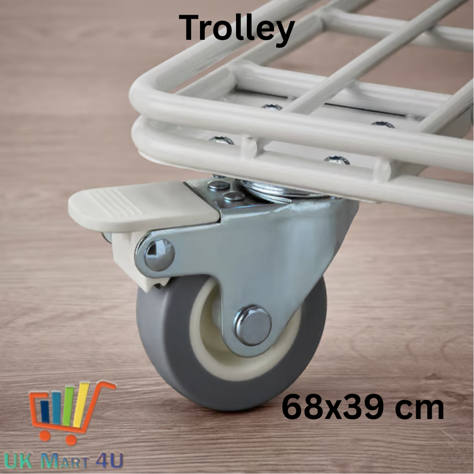 IKEA INVALLNING Trolley White Storage Cart With Wheels for Boxes Home ...