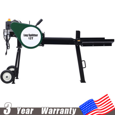 Double Flywheel Electric Log Splitter 12t 2HP 16A Firewood Splitting ...