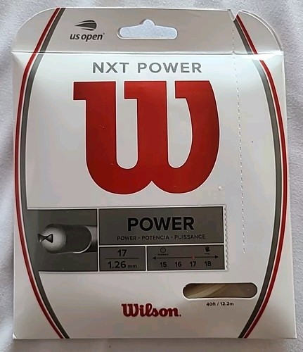Wilson WRZ941700 NXT POWER Gauge 17 Tennis Raquet String Natural Color ...