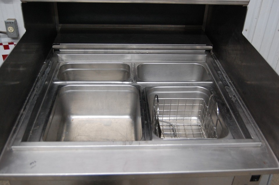 H&K Refrigerated Chicken Breading Batter Station Refrigerator Prep ...