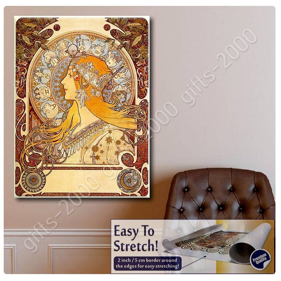Zodiac by Alphonse Mucha | Canvas (Rolled) | Wall art artwork giclee ...