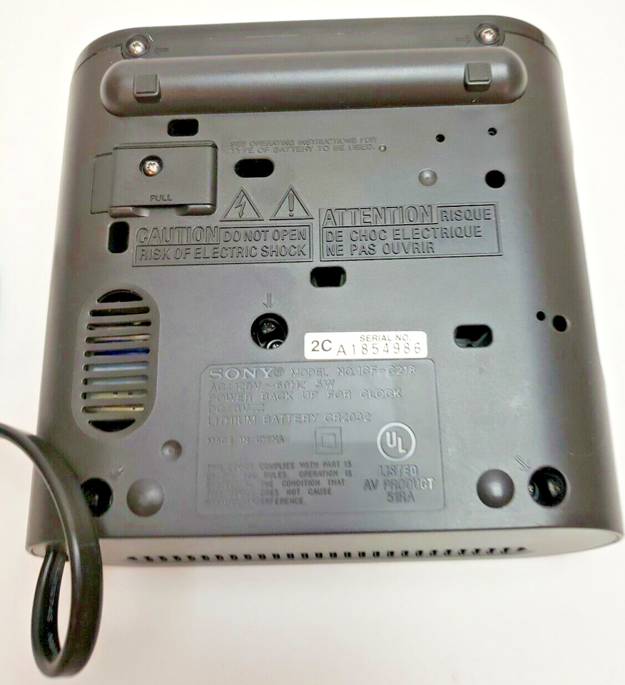 Sony Dream Machine Digital Radio Alarm Clock Large Green Numbers ICF ...