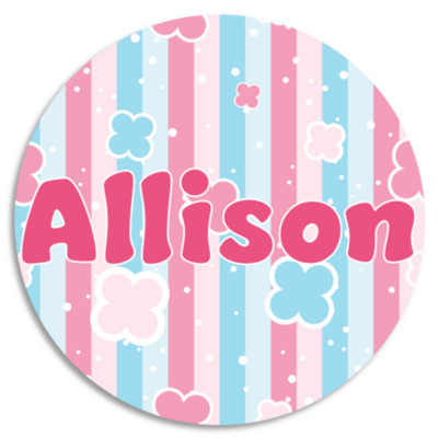 Allison - 100 Pack Circle Stickers 3 Inch Name Tag Water Bottle School ...