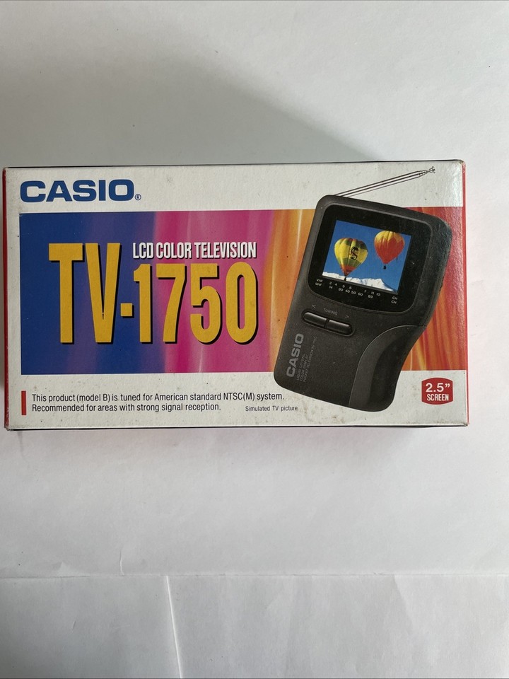 CASIO TV-1750B LIQUID CRYSTAL COLOR DISPLAY POCKET TELEVISION | eBay