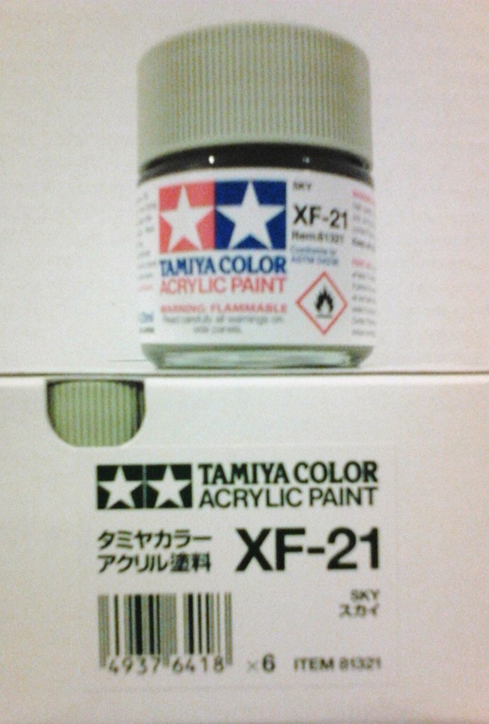 Tamiya acrylic paint. XF-21 Sky, 23ml. | eBay