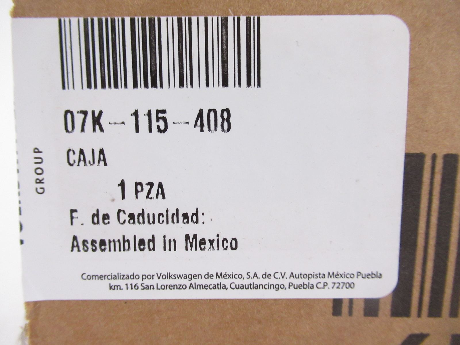 Genuine OEM Volkswagen Audi 07K-115-408 Oil Filter Housing Assy | eBay
