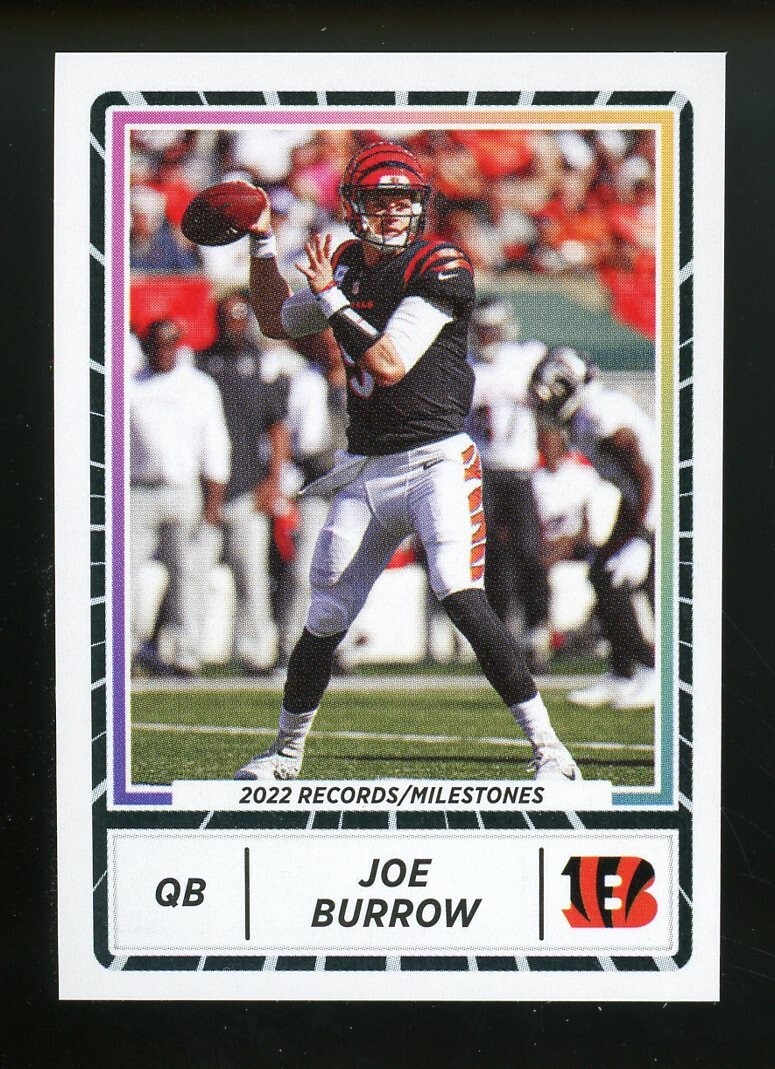2023 Panini NFL Sticker JOE BURROW Bengals #25 RECORDS MILESTONES | eBay
