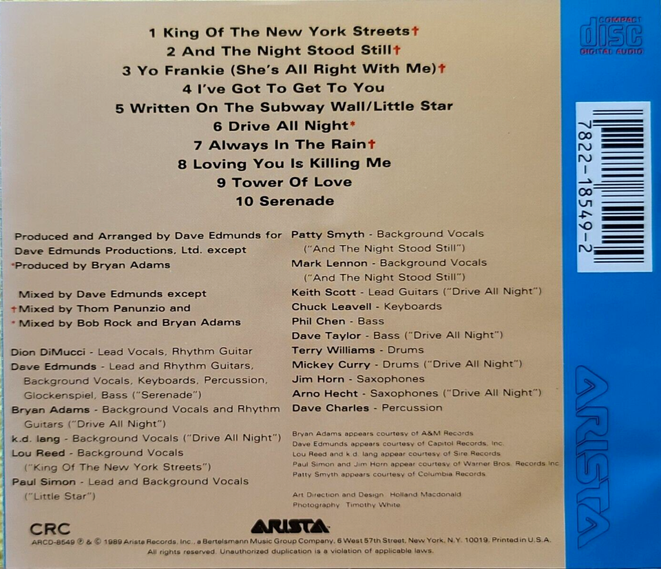 Dion Yo Frankie CD 1989 EXCELLENT CONDITION / FREE SHIPPING 78221854924 ...