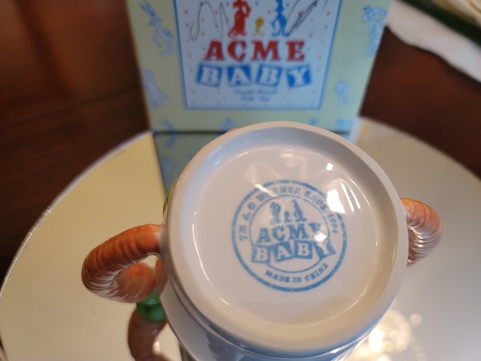 Acme Baby Bugs Bunny Ceramic Cup 3D Carrot Handles | eBay