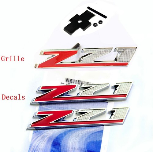 3x Grille Z71 Emblem + Z71 Badge for Car Chevy Silverado 1500 2500Hd ...