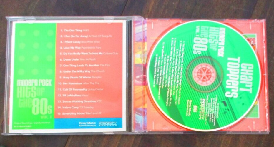Chart Toppers Modern Rock Hits Of The 80 s Vol 1 CD 1998 Priority chart-toppers-modern-rock-hits-of-the-80-s-vol-1-cd-1998-priority