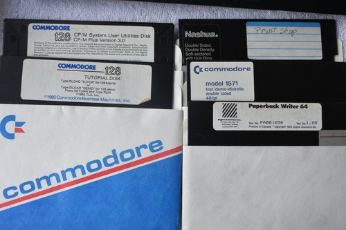 Commodore 128 System Diskettes; CP/M System, Tutorial, Test Disk ...
