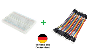Breadboard 400 Kontakte 85 mm x 55 mm Steckbrett Arduino + Jumper Kabel ...
