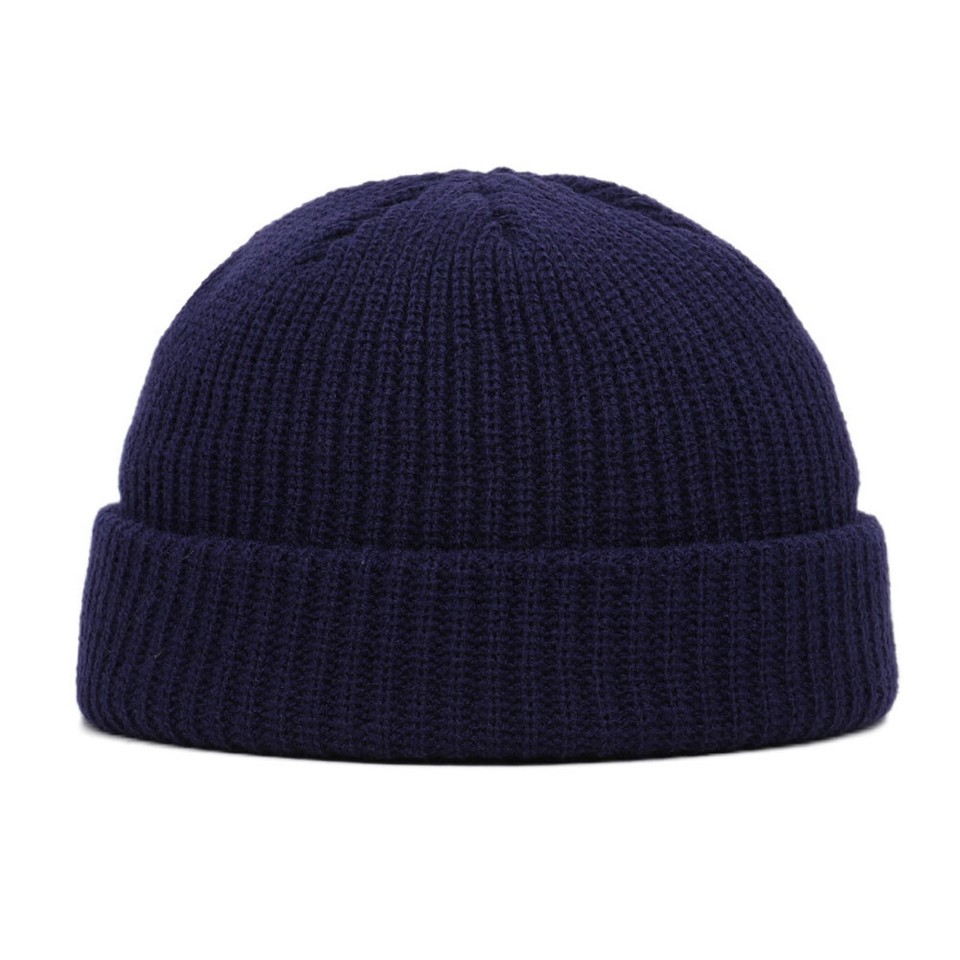 Mens Docker Knitted Hats Boys Teens Skullcap Winter Retro Brimless Warm ...