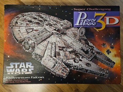 Puzz 3D 1995 Star Wars Millennium Falcon 3D Puzzle Complete 857 Pieces ...
