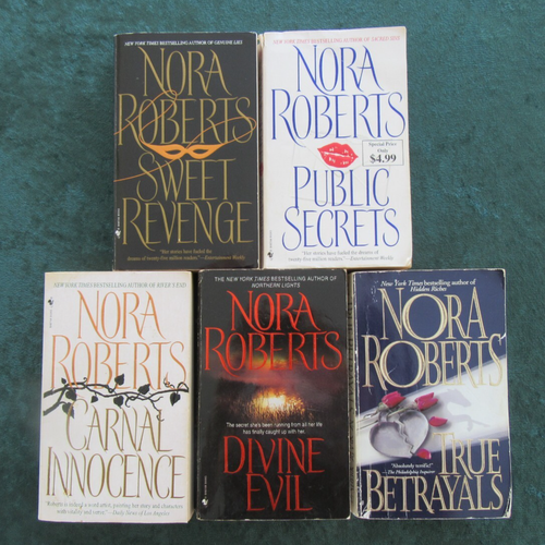 LOT 5 STANDALONE PAPERBACK NOVELS BY NORA ROBERTS: SWEET REVENGE;PUBLIC ...