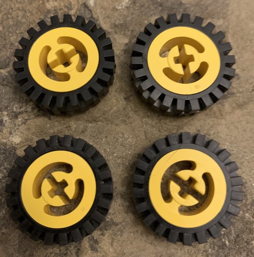 Lego Wheels & Tires. Yellow & Black. #2346. 4 Total | eBay