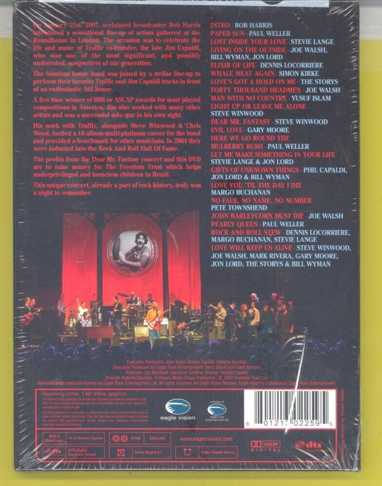 Dear Mr. Fantasy / Jim Capaldi & Traffic DVD (unopened) | eBay