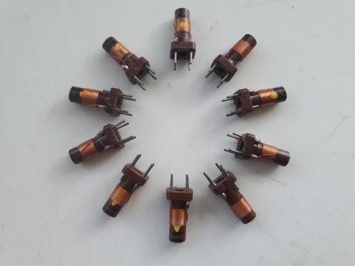10pcs 4mm 4pin 25t RF Inductor Coil/Former Adjustable ferrite slug ...
