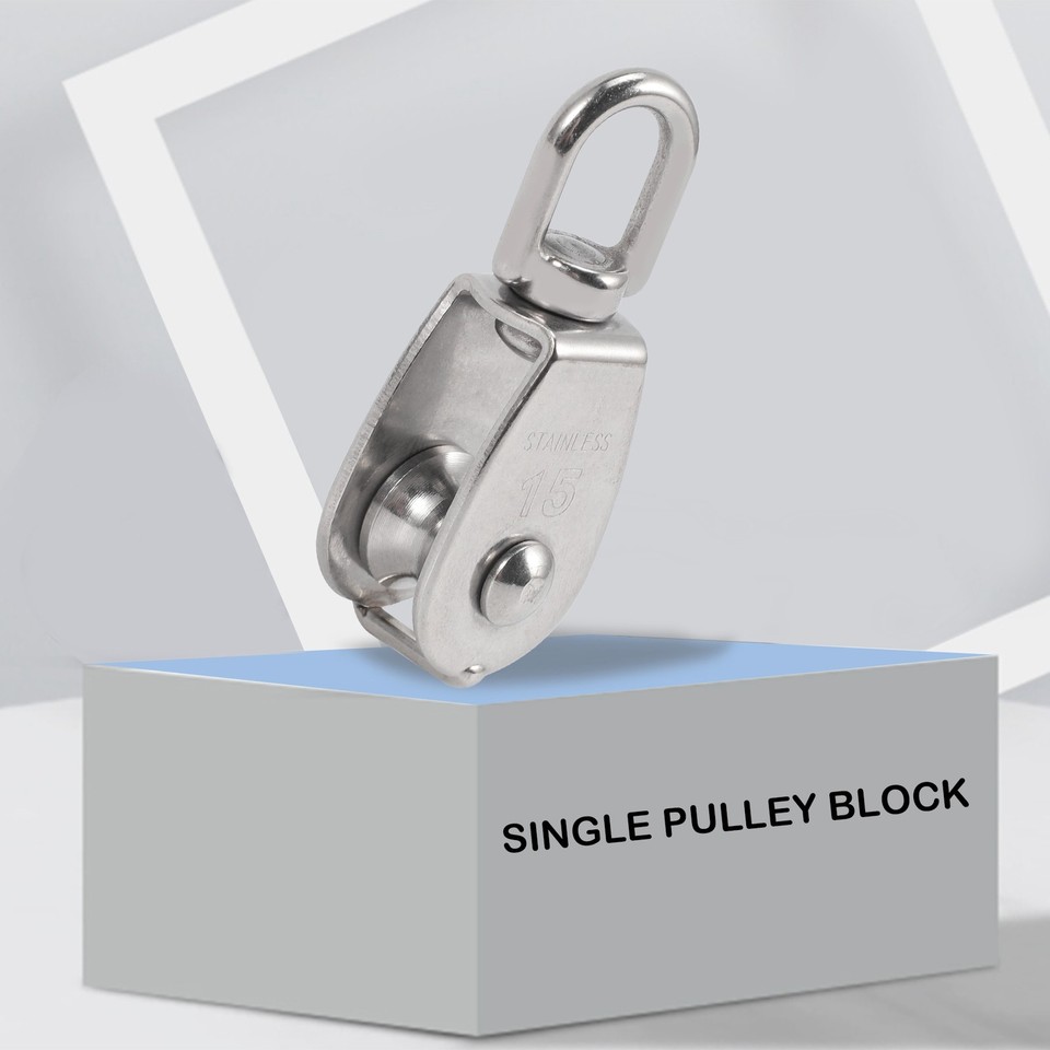 4PCS Single Pulley M15 Stainless Steel Small Pulley Roller For Rope ...