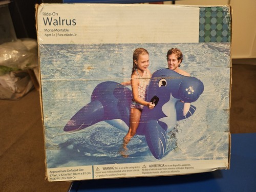 Intex Inflatable Wally The Walrus Pool Float Toy Rare Large Wal-Mart ...
