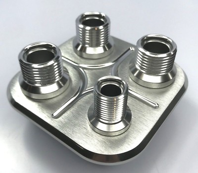 4 Port Firewall Bulkhead Fittings Air Conditioning AC / Heater (Billet ...