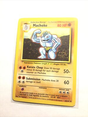 MACHOKE - 34/102 - Base Set - Pokemon Card - NM | eBay