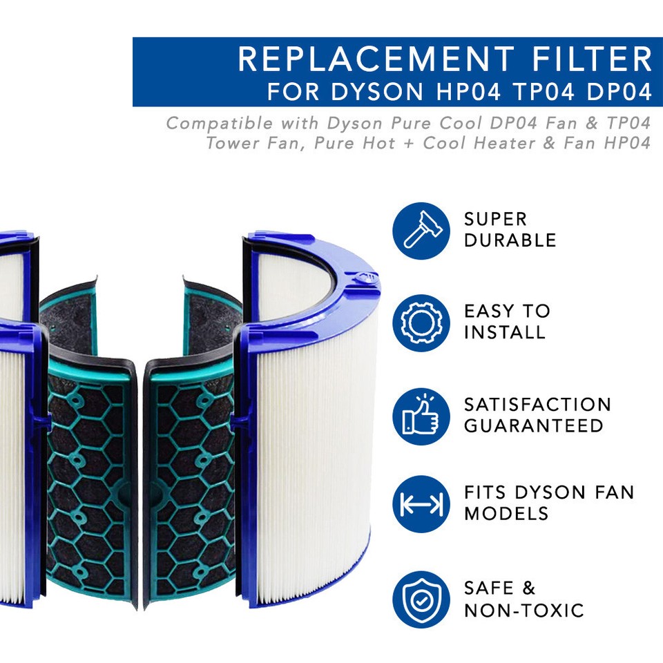 MaximalPower HEPA Filter & Carbon Filter Set for Dyson TP04 HP04 DP04 ...