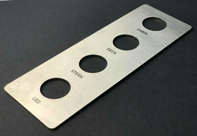 CUSTOM ENGRAVED SWITCH DASH PANEL/ BOAT/ PLANE/ CAR/ EQUIPMENT ...