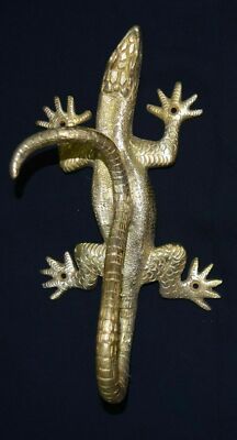 Lizard Pull Door Handle Brass Handmade Reptile Design Big Door ...