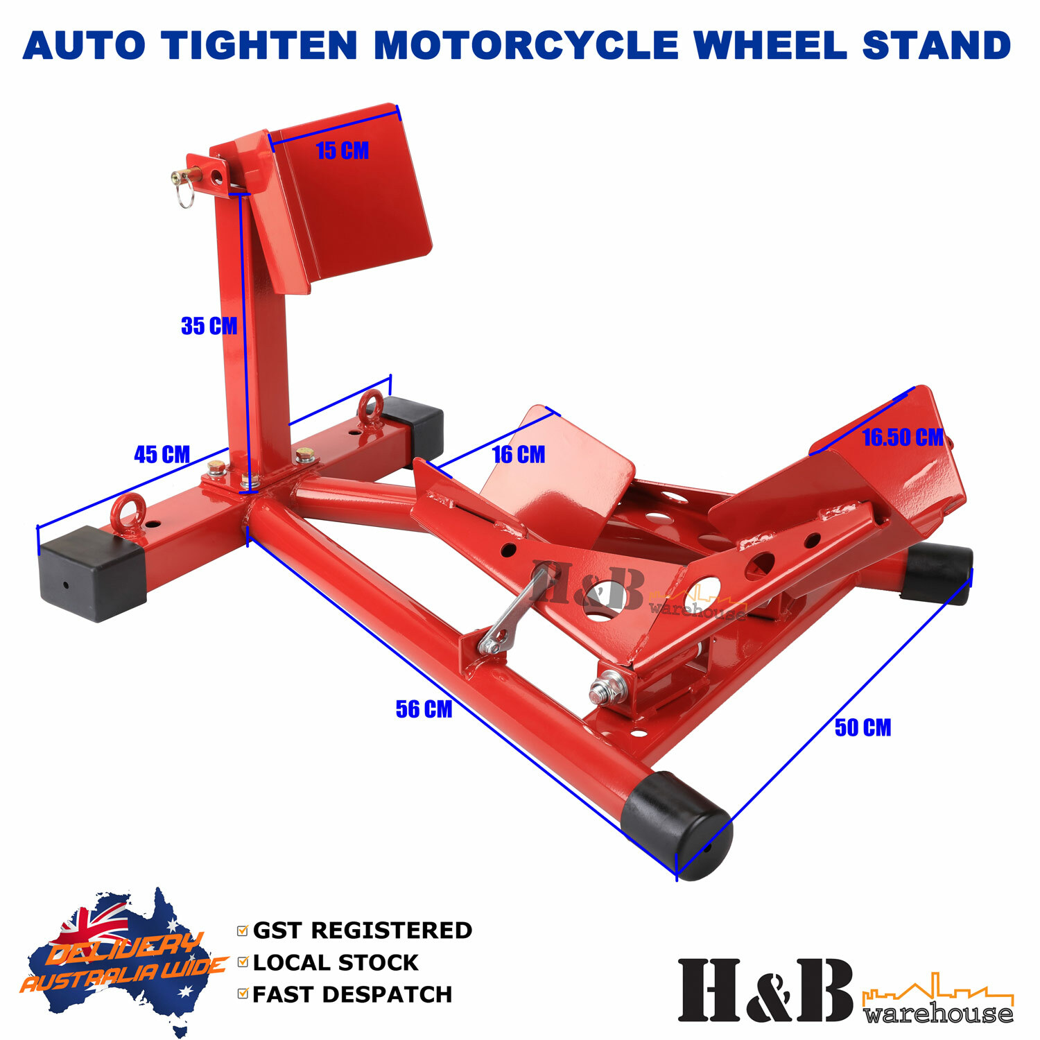 Heavy Duty Motorcycle Motor Motorbike Stand Front Wheel Chock Trailer ...