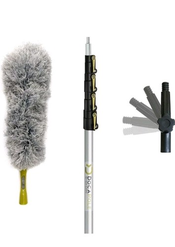 DOCAPOLE 6-24 Foot (2m – 7m) Extendable Pole With Microfiber Feather ...