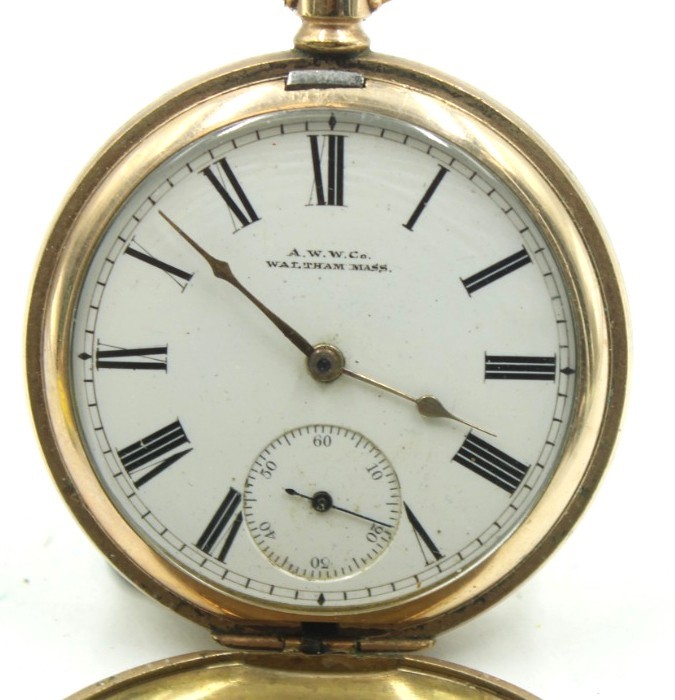 Antique WALTHAM Philadelphia Watch Case Gold Plated Mechanical Pocket ...