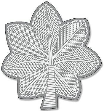 3 inch US Army Rank LTC Lieutenant Colonel Silver Leaf Shaped Sticker ...