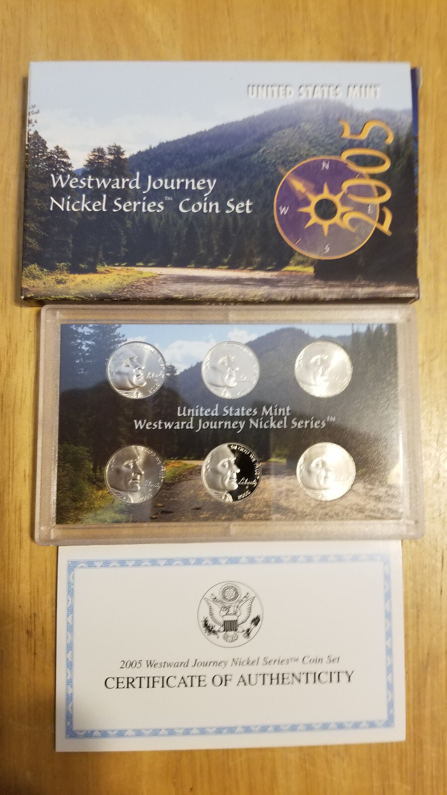 2005 U.S. MINT Westward Journey Nickel Series Coin Set Complete Box ...